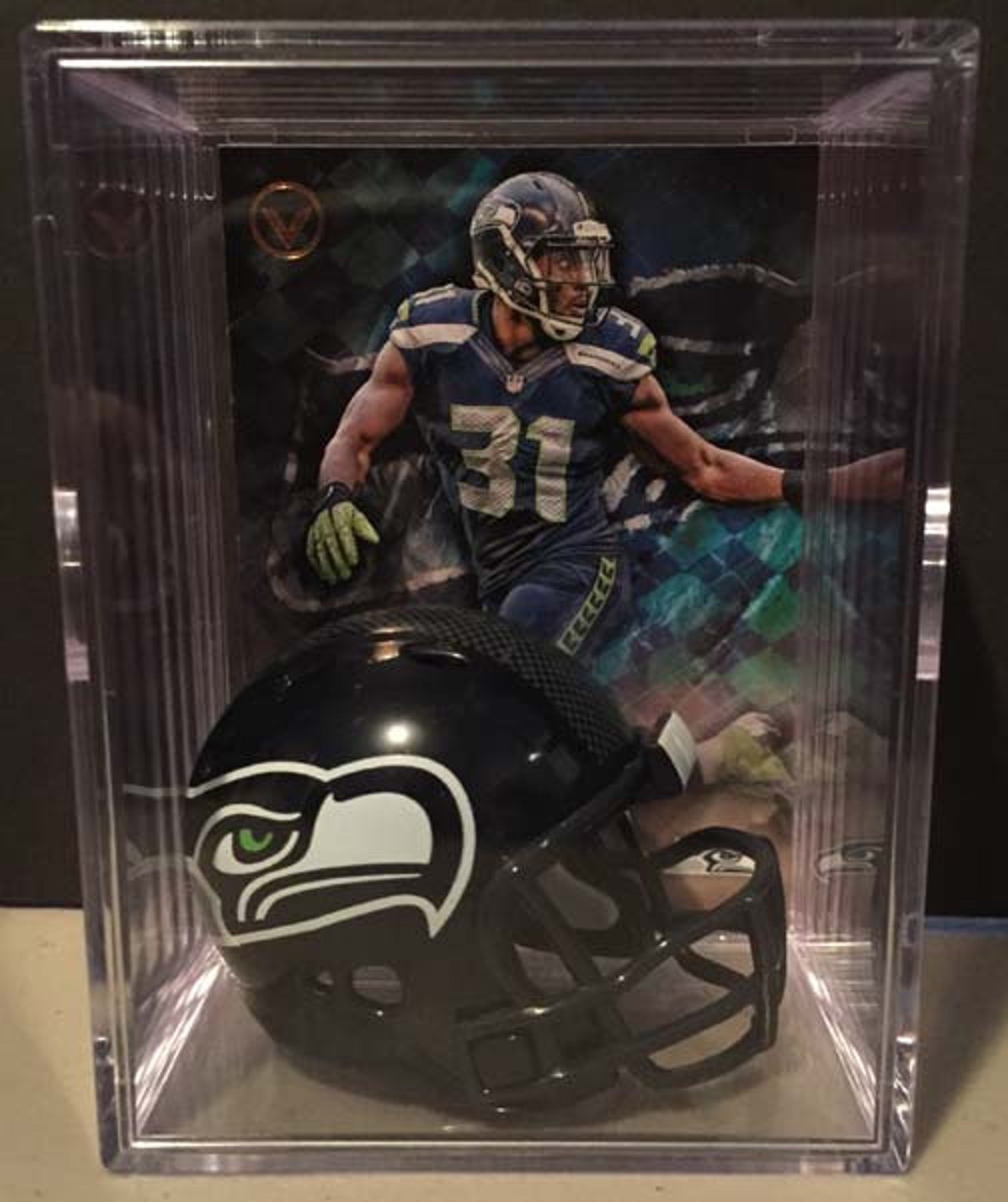 Seattle Seahawks NFL Players Mini Helmet Shadowbox W/ Card - Etsy