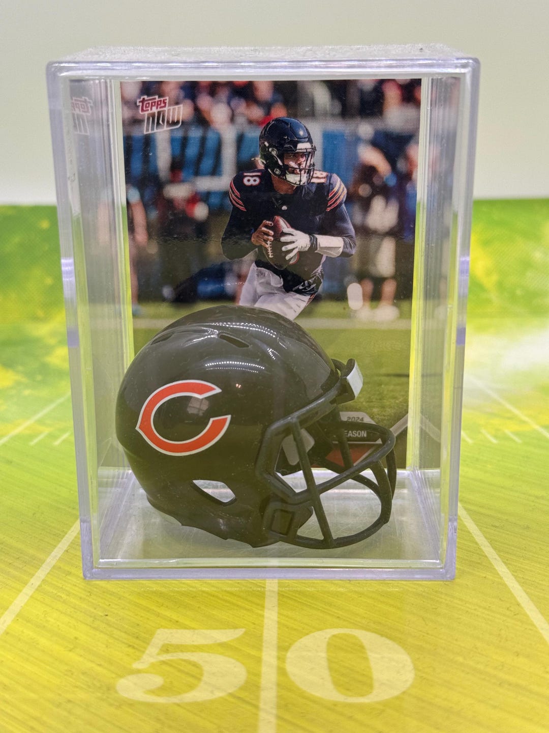 Chicago Bears Caleb Williams Mini Helmet Shadowbox W/ Card - Etsy