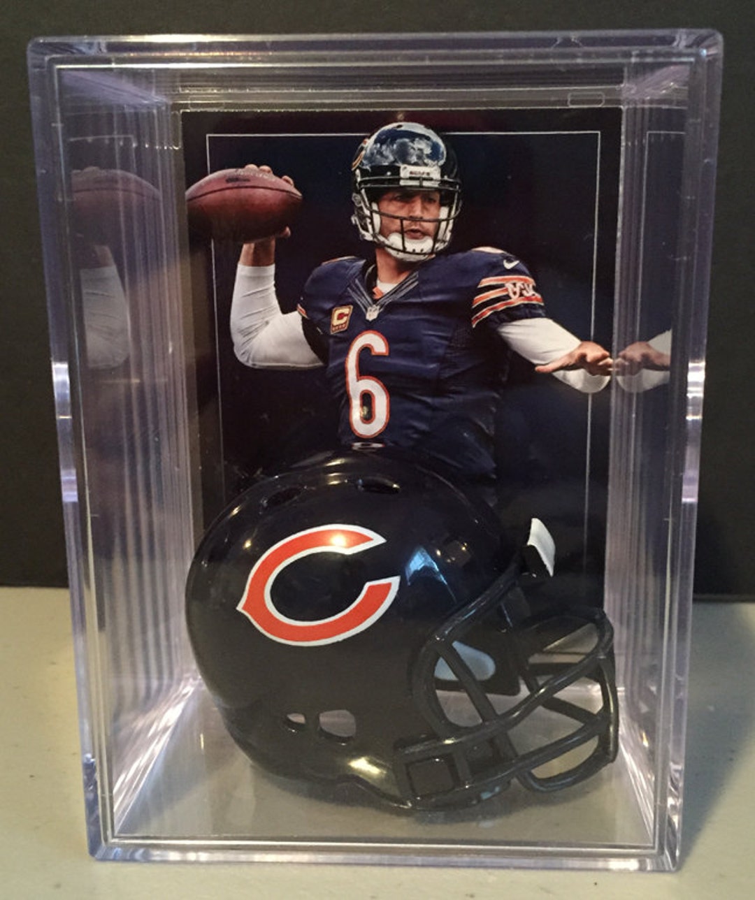 Chicago Bears NFL Players Mini Helmet Shadowbox W/ Card - Etsy