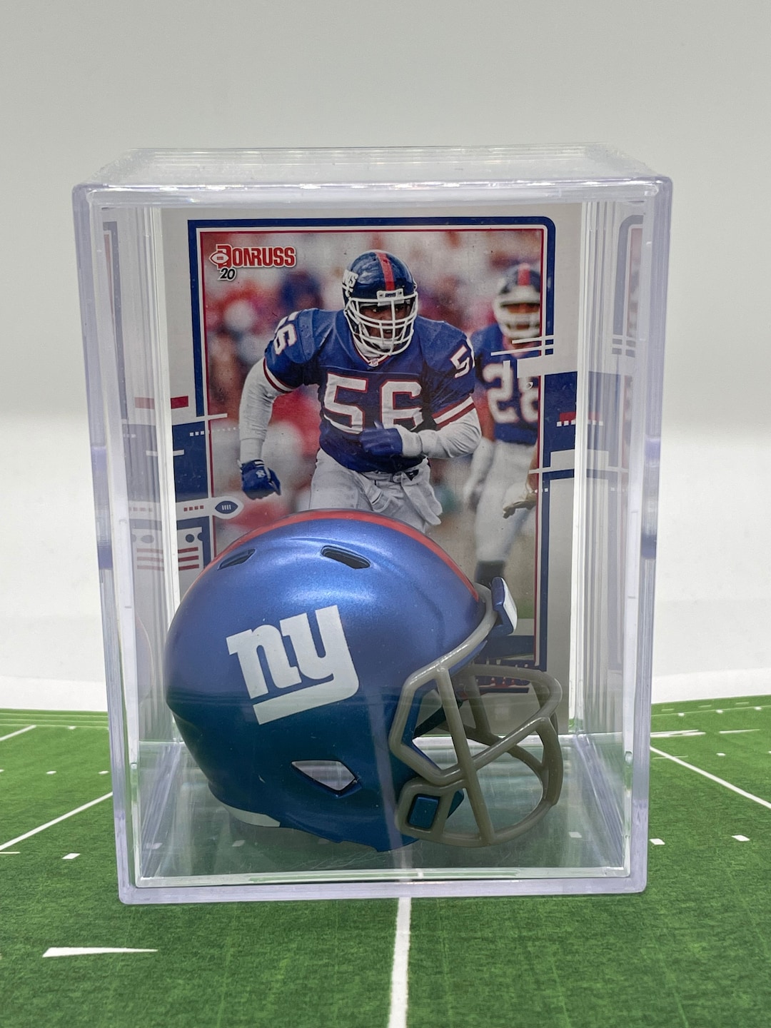 New York Giants LAww Taylor Mini Revolution Helm Shadowbox mit Karte ...