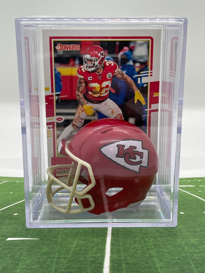 Kansas City Chiefs Players Mini Helmet Shadowbox W/ Football | Etsy