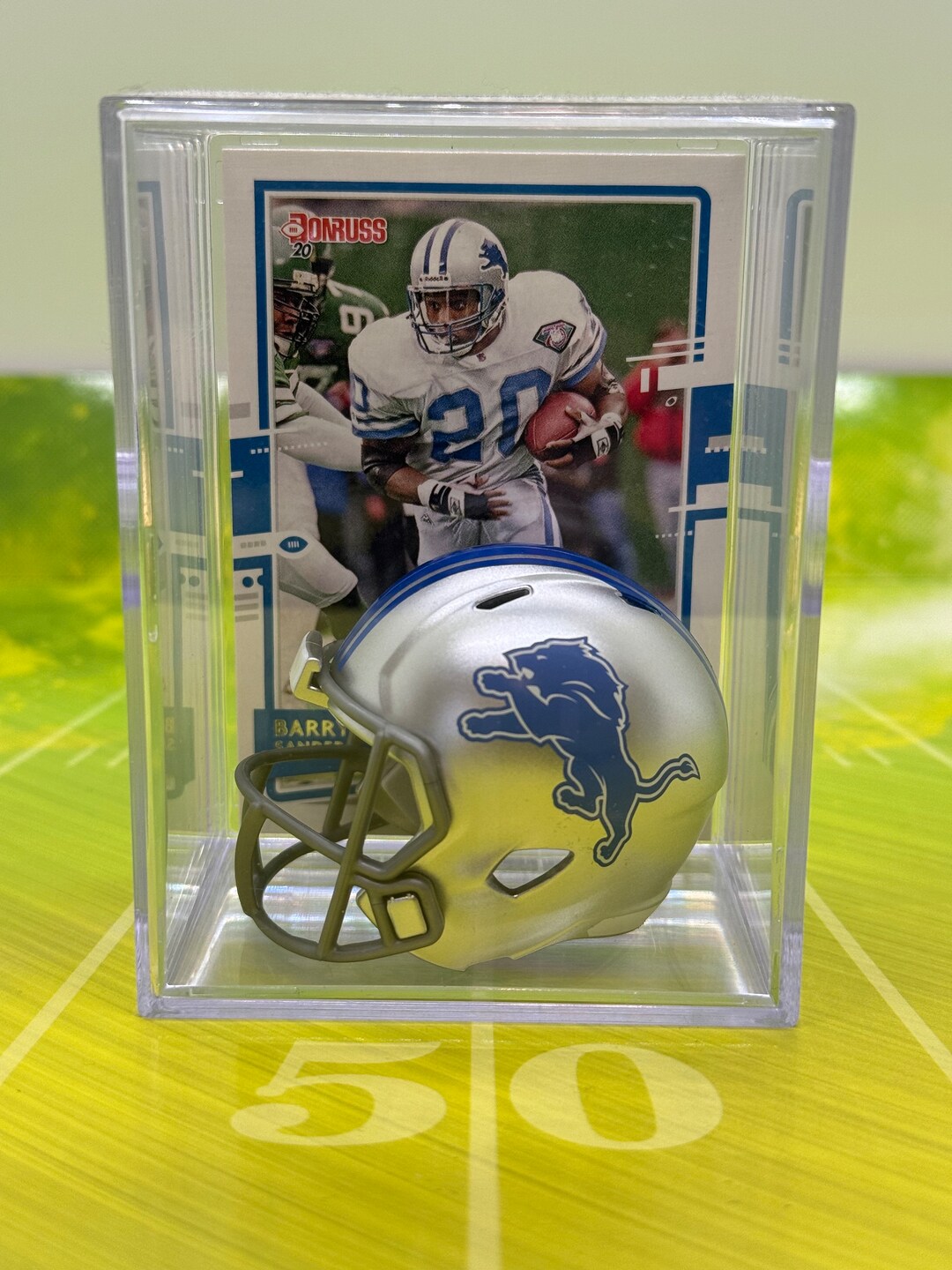 Detroit Lions NFL Players Mini Helmet Shadowbox W/ Card - Etsy