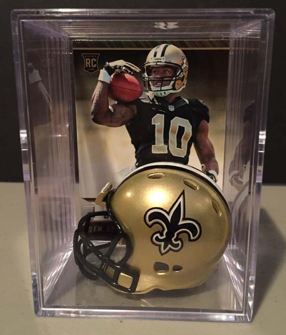 New Orleans Saints Players Mini Helmet Shadowbox W/ Card - Etsy