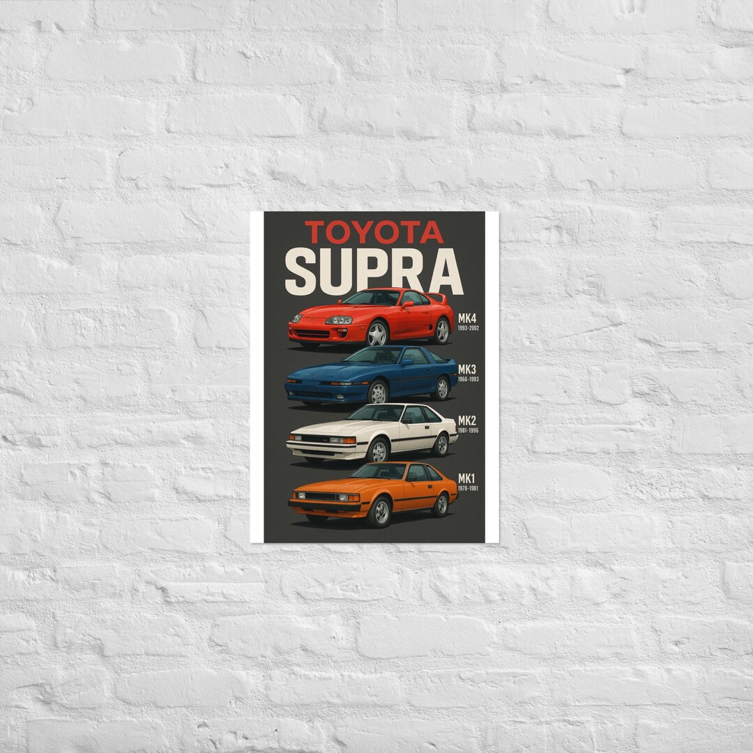 Toyota Supra Evolution JDM Car Wall Art Print Poster - Etsy