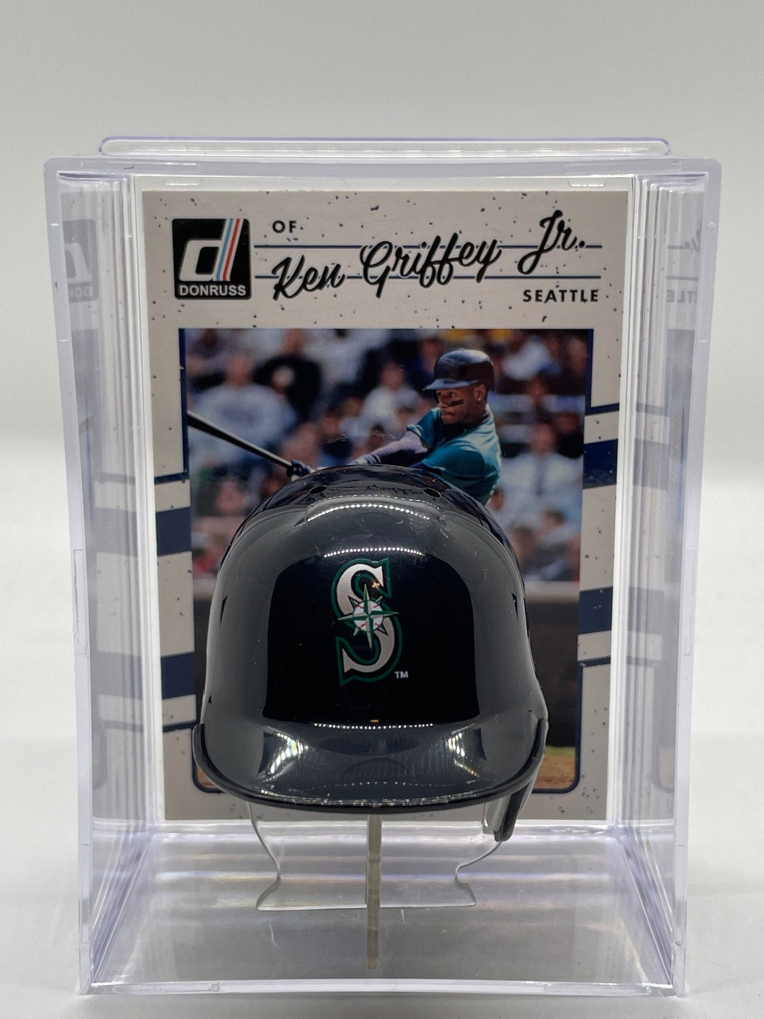 Seattle Mariners Batting Mini Helmet Shadowbox W/ Ken Griffey Jr. Card ...