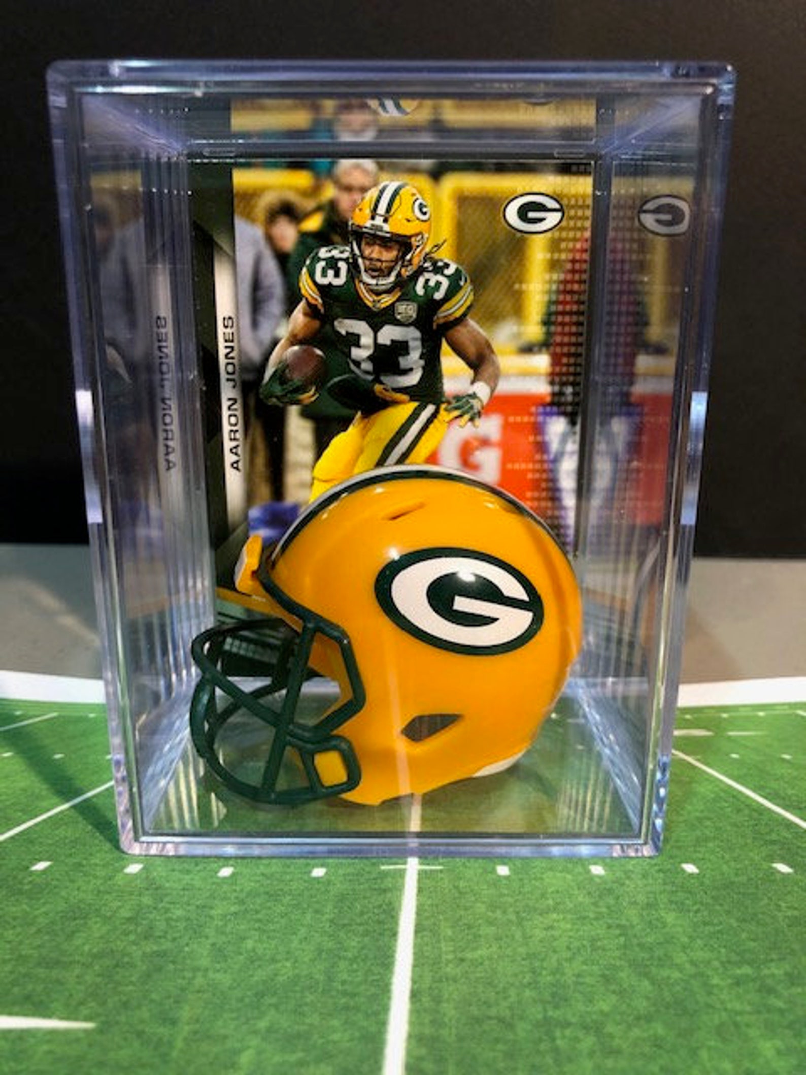 Green Bay Packers NFL Players Mini Helmet Shadowbox W/ Card - Etsy
