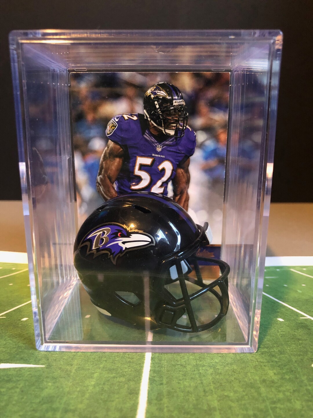 Baltimore Ravens Ray Lewis Mini Helmet Shadowbox W/ Card - Etsy