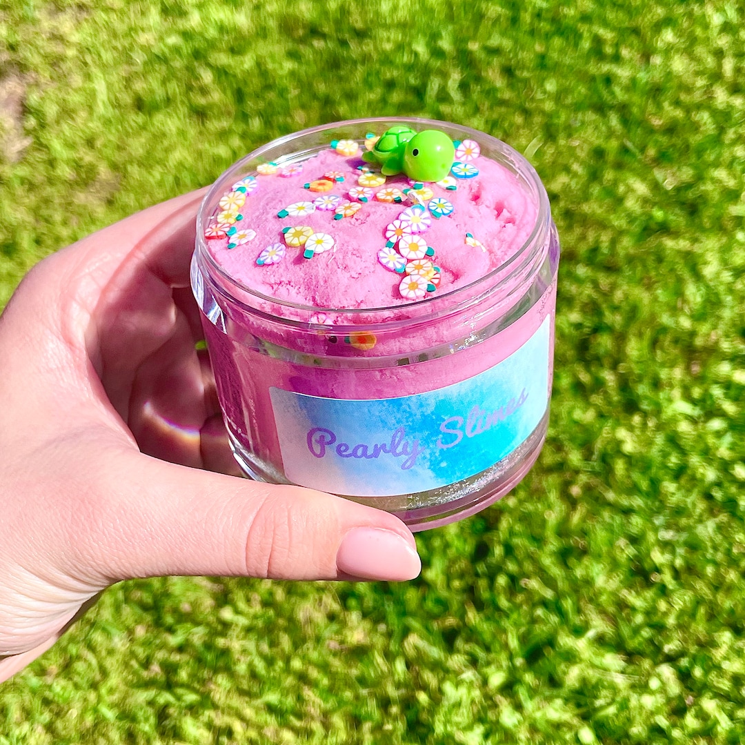 Turtle Flower Power Slime, Cloud Slime, Slime Shop, Cute Slime, Fluffy ...