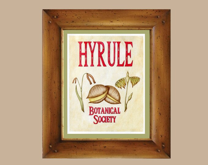 Hyrule Botanical Society - Legend of Zelda Art Print - Vintage ...