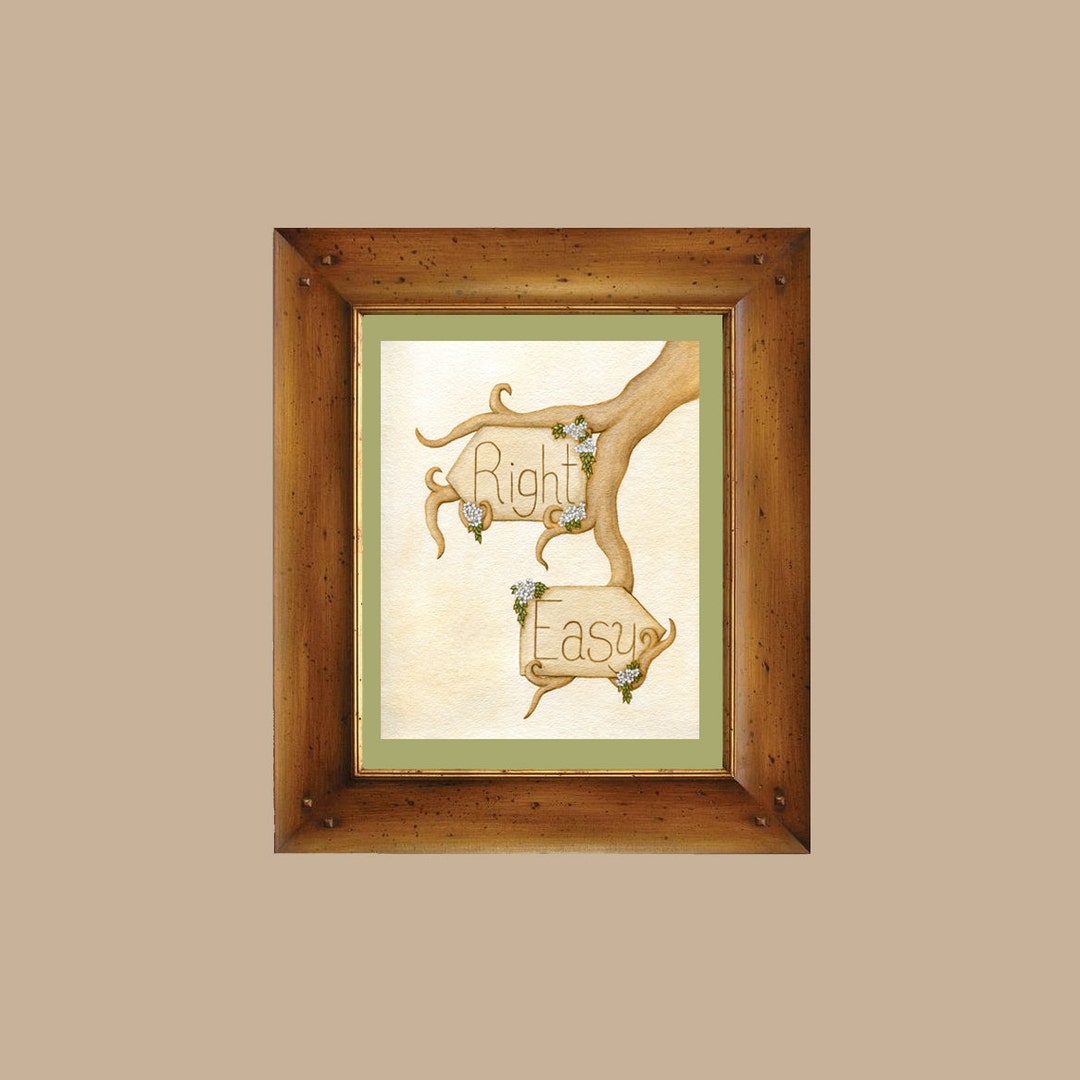 Right Versus Easy Path Illustrated Quote Art Print Harry - Etsy