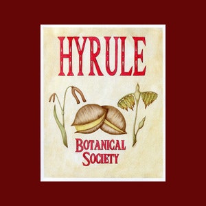 Hyrule Botanical Society - Legend of Zelda Art Print - Vintage ...