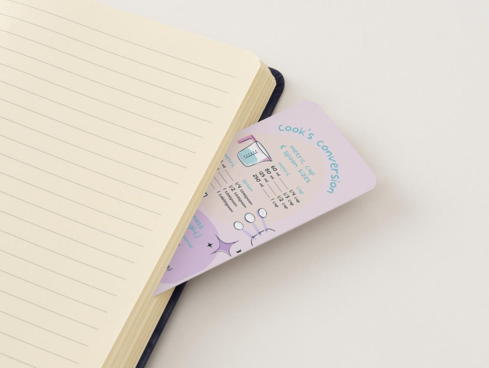 Pastel Pink Cooking Conversion Bookmark, Metric/imperial Guide - Etsy