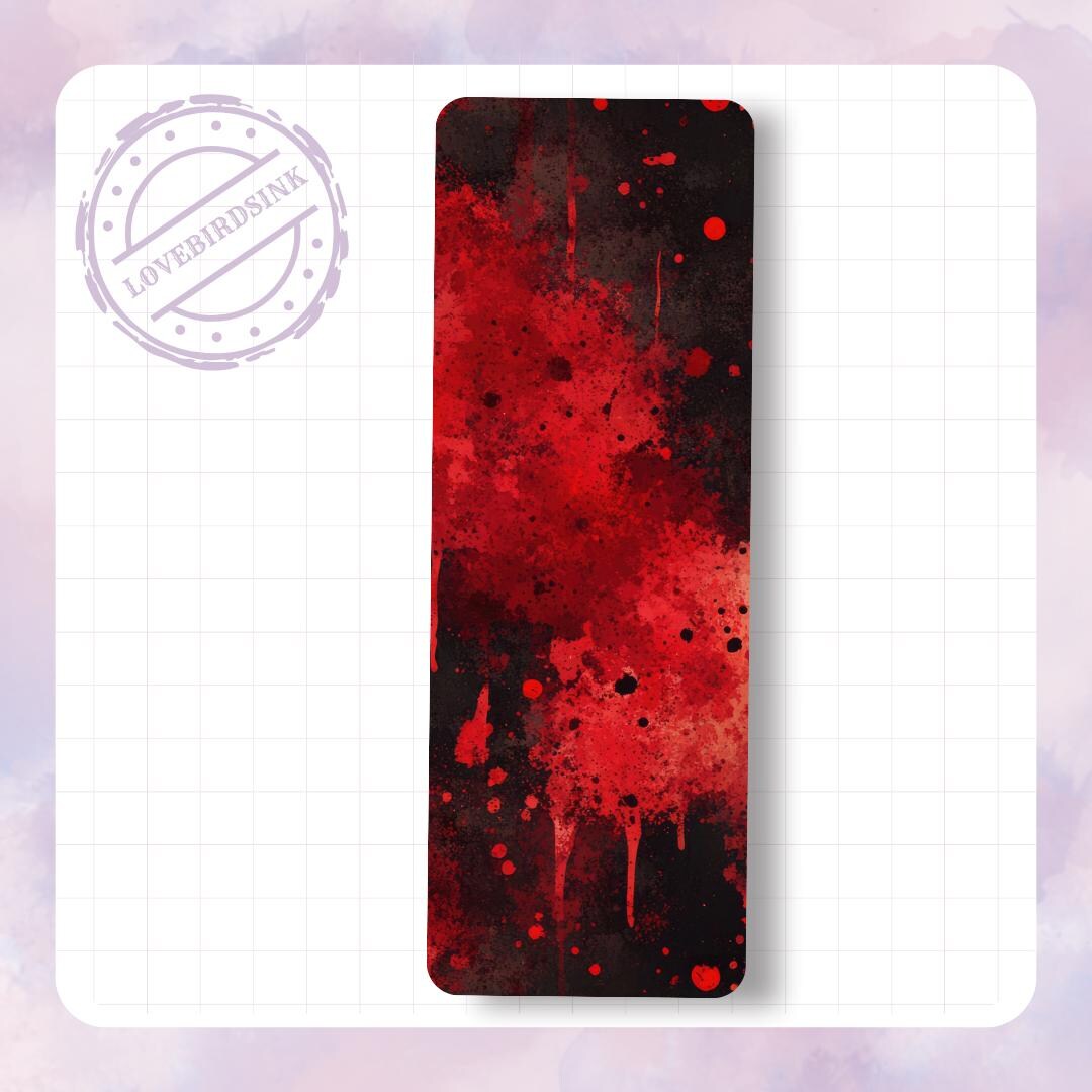 Blood Splatter Bookmark | Creepy Horror | True Crime | Thriller Bloody ...