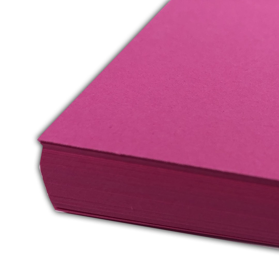 Bright Pink Card A4 50 Sheets Thin Pink Coloured Card 160gsm A4 Printer ...