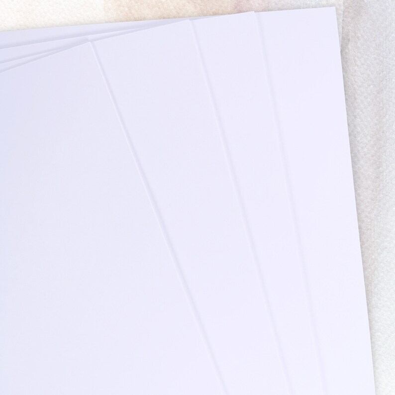Large A2 White Cardstock, 180gsm, Drawing, Mounting, Collage (10 Sheets ...