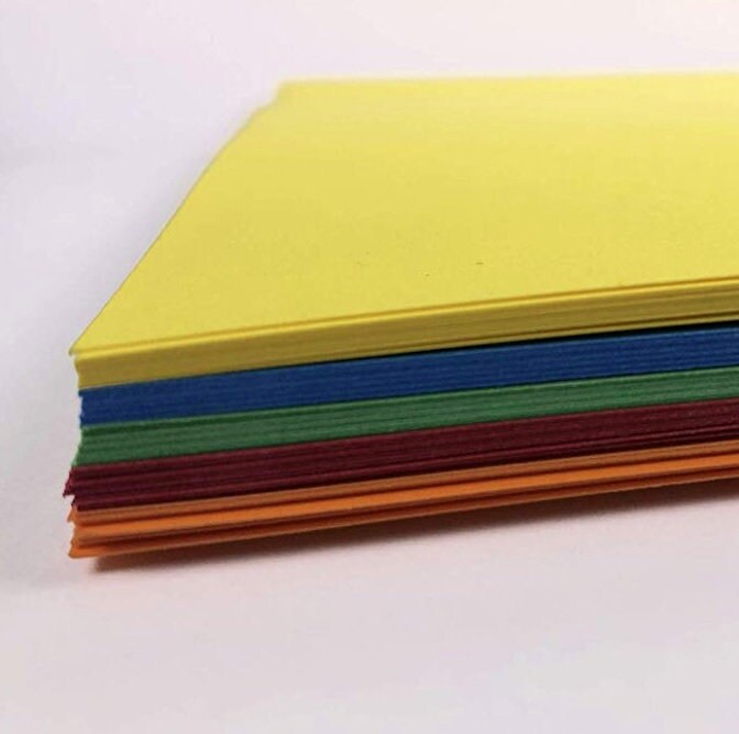 A3 Coloured Card Bright Card 100 Sheets 180gsm Assorted Coloured Card 5 ...