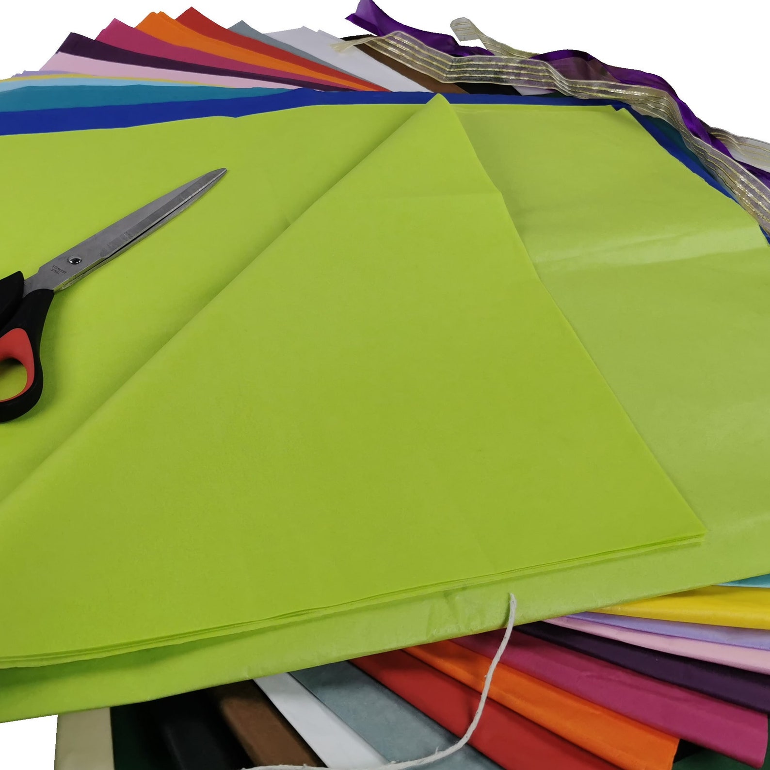 Lime Green Tissue Paper Sheets for Wrapping Large Light Green | Etsy