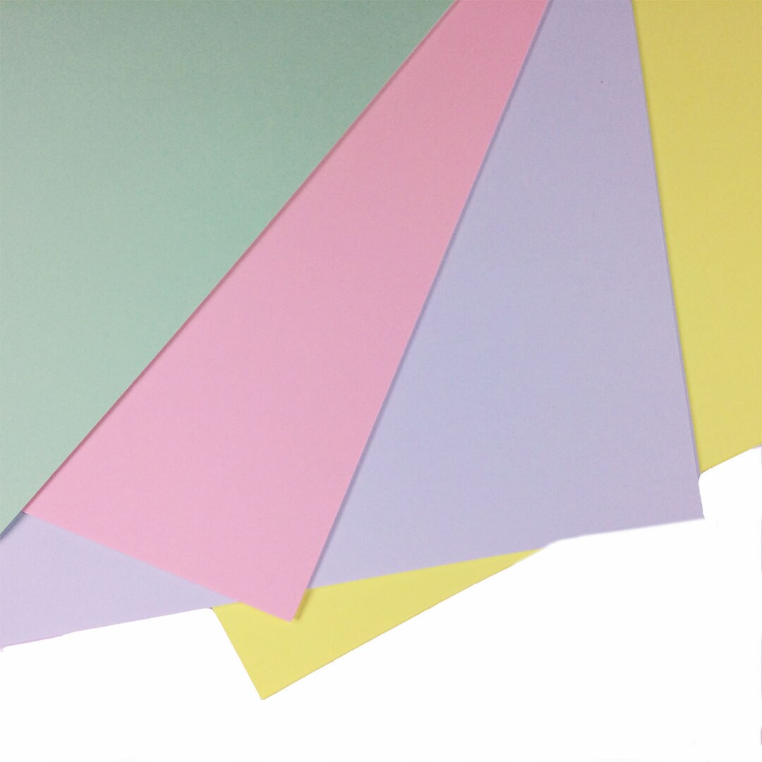 A4 Pastel Colour Card Pack 20 Sheets 4 Colours - Etsy