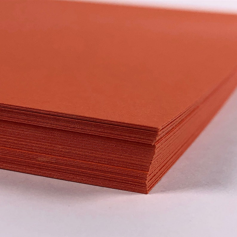 Bright Orange Card A4 50 Sheets Thin Deep Orange Coloured Card - Etsy