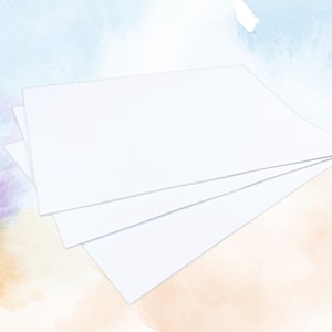 Large A2 White Card 180gsm Pack of 10 Sheets, Thin Large White Card for ...