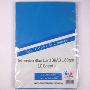 SRA3 Intensive Blue Card Display Card Mounting Craft Card 160gsm 10 ...