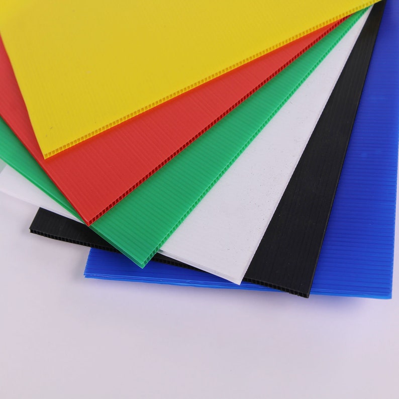 Large Coloured Corrugated Plastic Board Sheets 3D for Kids Craft ...