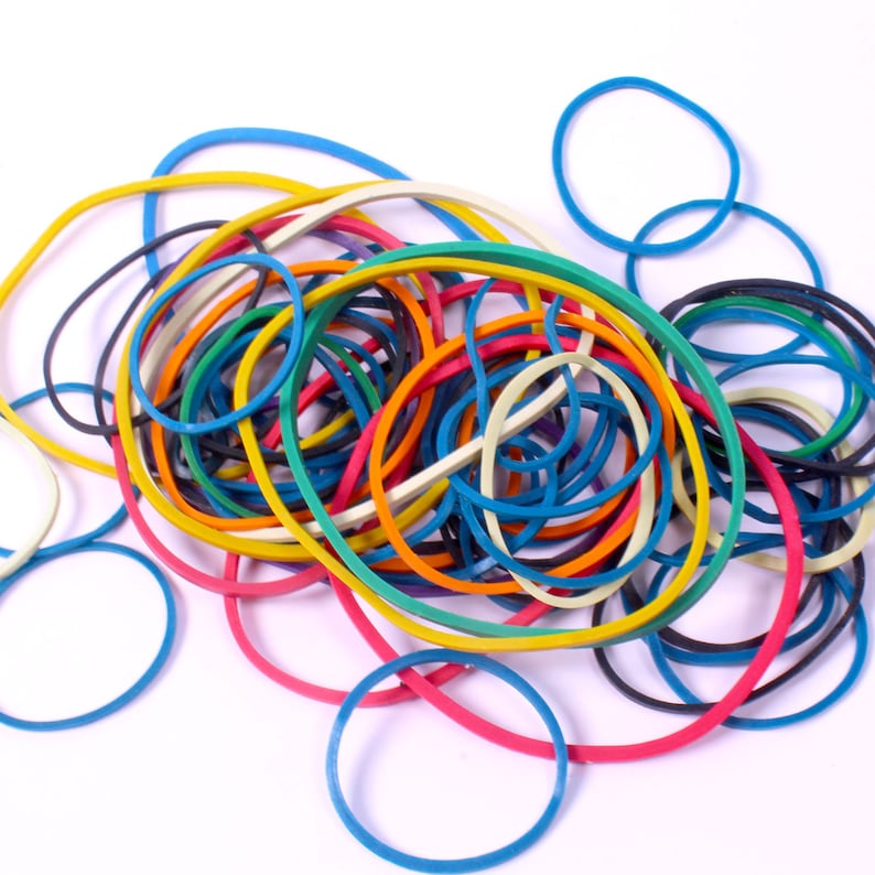 Coloured Elastic Bands Assorted Elastic Bands 10g Pack Of Etsy
