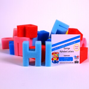 Painting Sponges Alphabet Uppercase Letters Kids Art & Craft Set of 26 ...