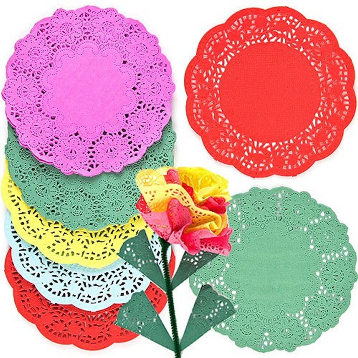 Coloured Craft Lace Paper Doilies for Kids Crafts Pack of 120 | Etsy
