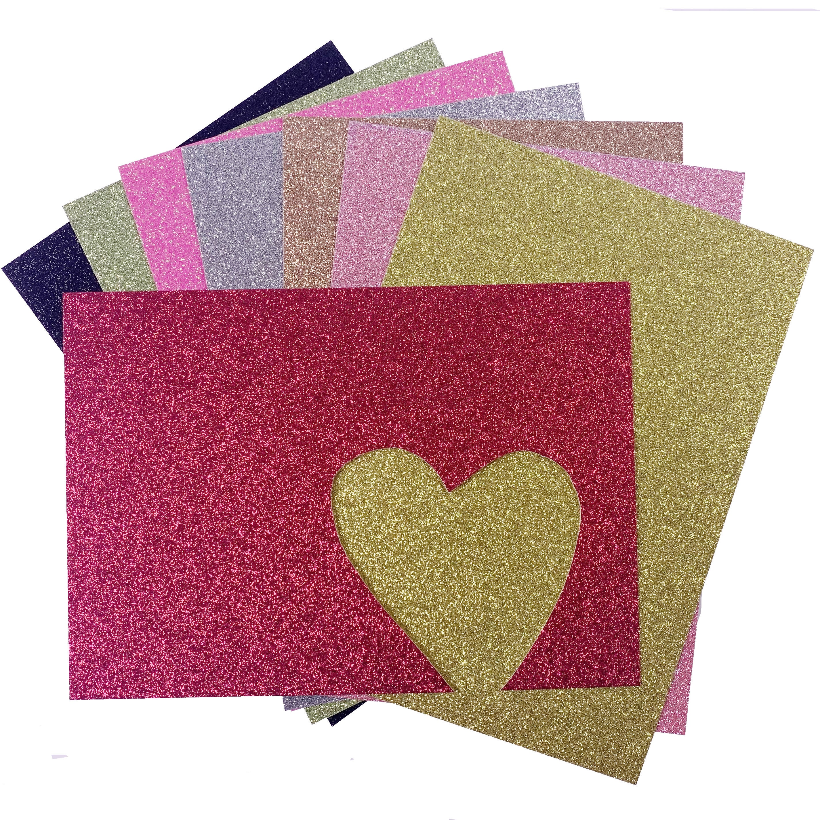 A6 Glitter Cardstock, 280gsm, Assorted Colors, Scrapbooking Supplies ...