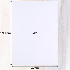 Large A2 White Cardstock, 180gsm, Drawing, Mounting, Collage (10 Sheets ...