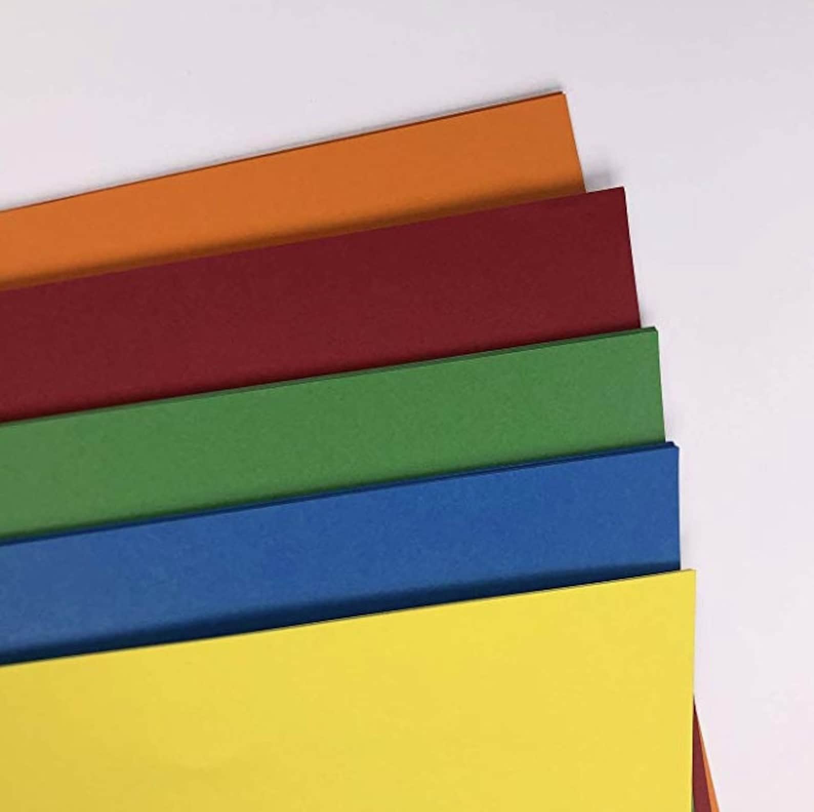 A3 Coloured Card Bright Card 100 Sheets 180gsm Assorted Coloured Card 5 ...