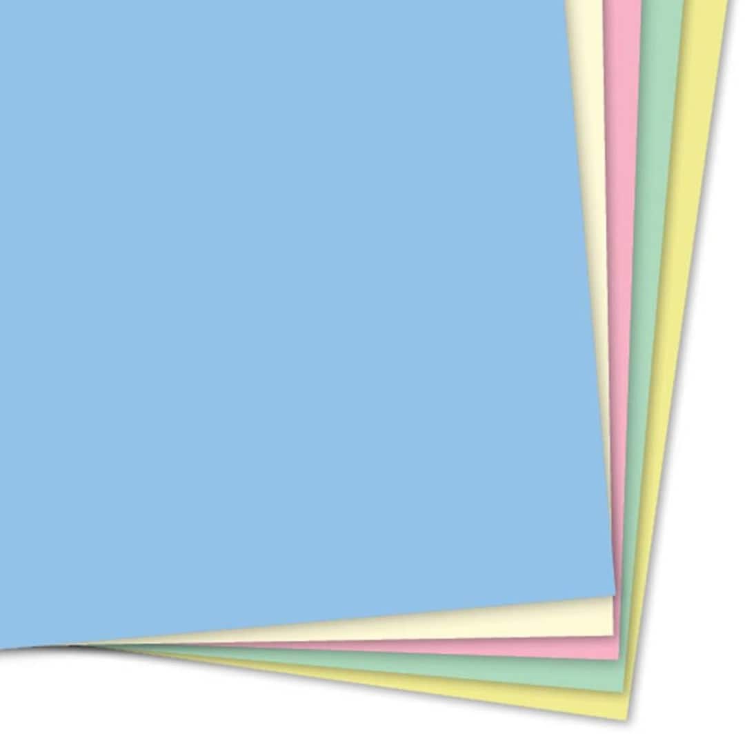 A4 Easter Pastel Colour Card Mix 30 Sheets 5 Colours Light Coloured ...