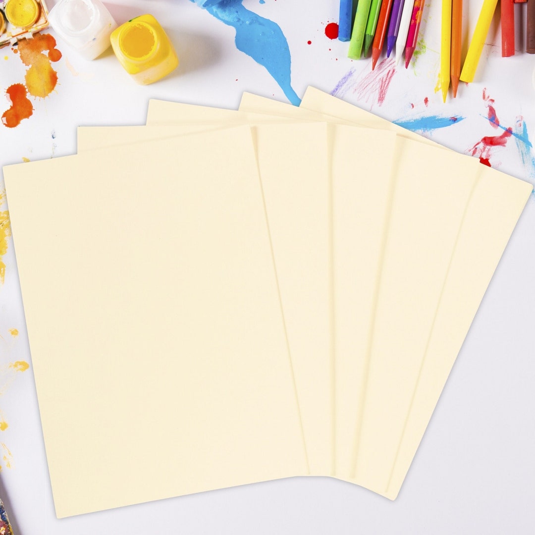 A5 Pastel Cream Card 50 Sheets 160gsm A5 Revision Cards, Printer ...