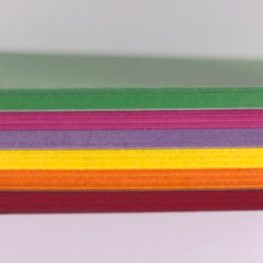 A4 Bright Card 50 Sheets Mixed Bright Coloured Card 160gsm 6 Colours A4 ...