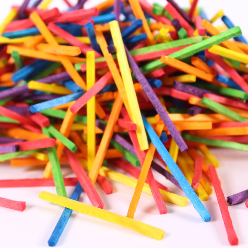 Coloured Wooden Craft Sticks Headless Matchsticks for - Etsy UK
