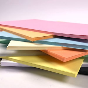 A5 Pastel Colour Card Pack 200 Sheets 10 Colours 180gsm - Etsy UK