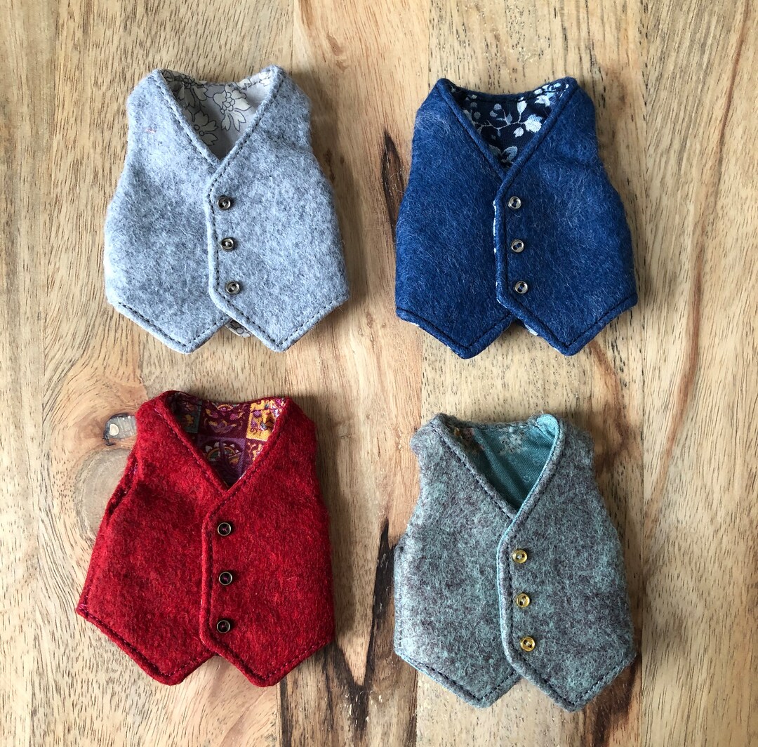 Grandpa's Felt Lined Vests, for Taeyang Doll - Etsy
