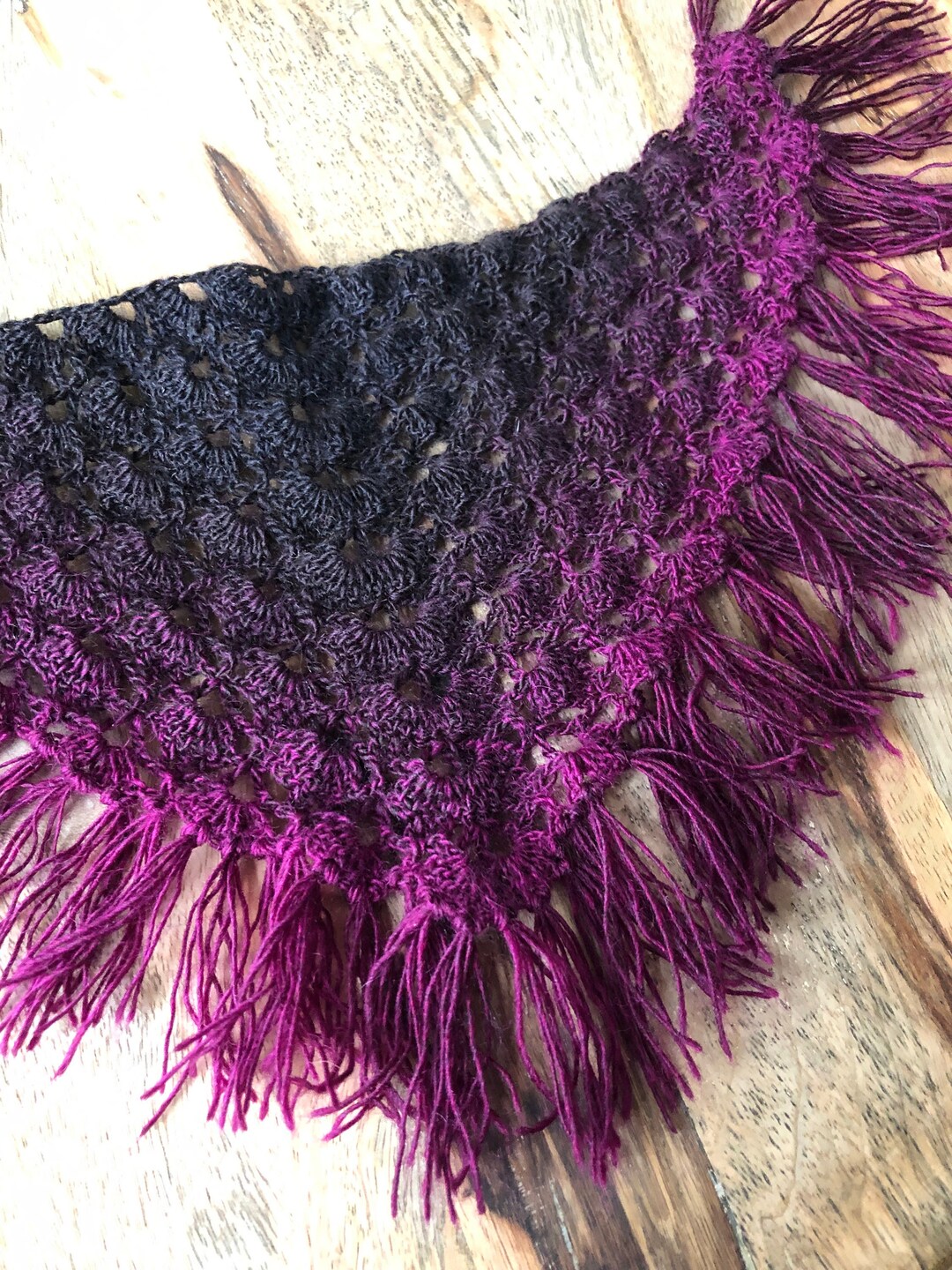 Black and Plum Shawl for 1/6th Doll - Etsy