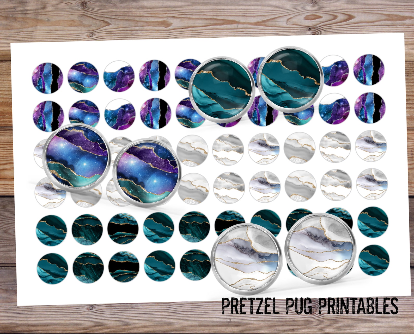 12mm Geode Images / INSTANT DOWNLOAD / Printable Digital - Etsy