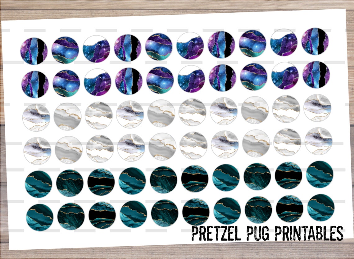 12mm Geode Images / INSTANT DOWNLOAD / Printable Digital - Etsy