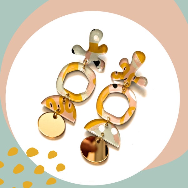 Abstract Earrings - Etsy
