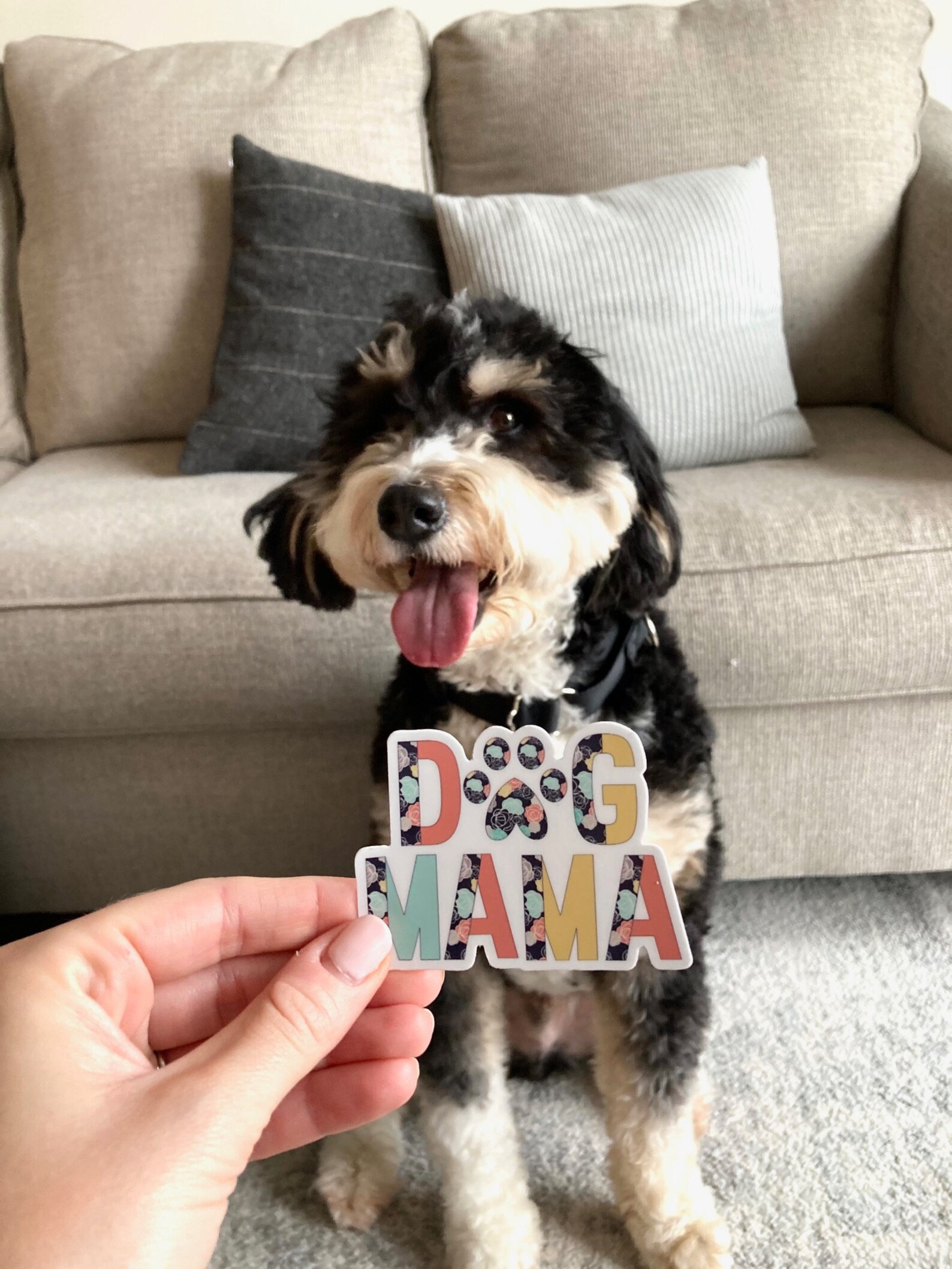 Dog Mama Sticker, Dog Mom Sticker, Dog Mom Vinyl Decal, Waterproof Dog ...