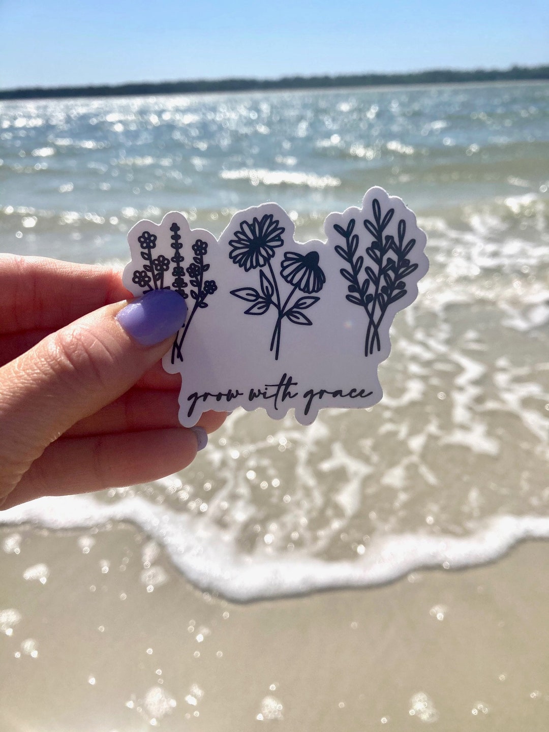 Grow With Grace, Grace Sticker, Saved by Grace Sticker, Grace Upon ...