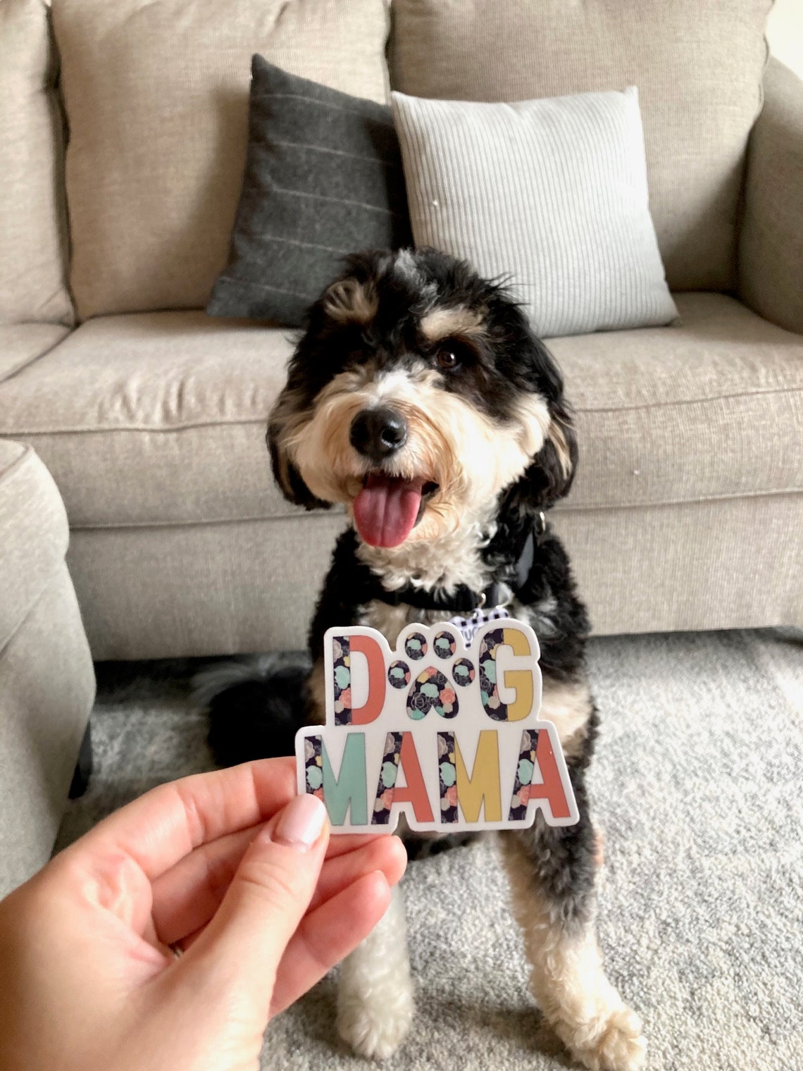 Dog Mama Sticker, Dog Mom Sticker, Dog Mom Vinyl Decal, Waterproof Dog ...