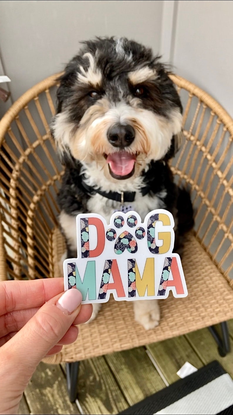 Dog Mama Sticker, Dog Mom Sticker, Dog Mom Vinyl Decal, Waterproof Dog ...