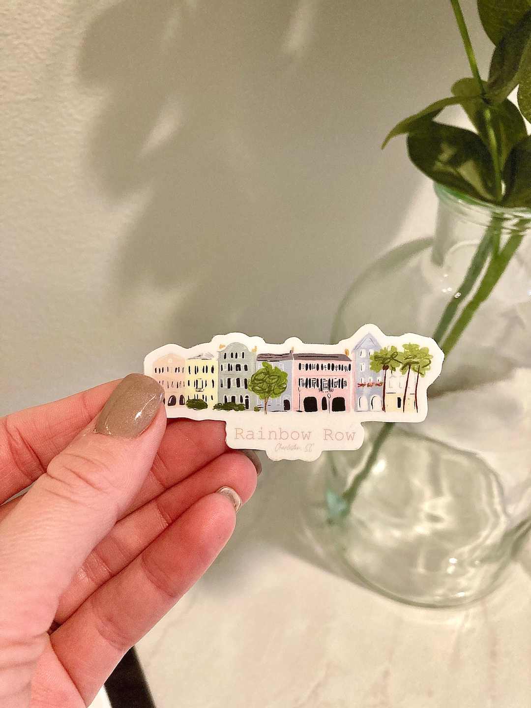 Rainbow Row Sticker, Rainbow Row Charleston, Rainbow Row Charleston SC ...