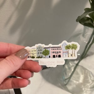 Rainbow Row Sticker, Rainbow Row Charleston, Rainbow Row Charleston SC ...