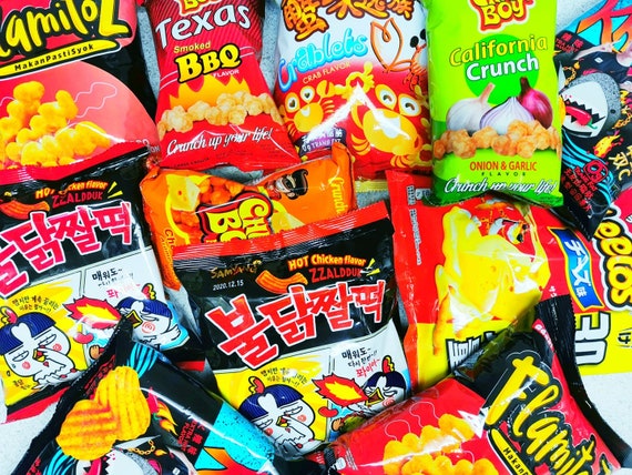 World Food Mystery Snack Box Crisps and other savoury items. | Etsy