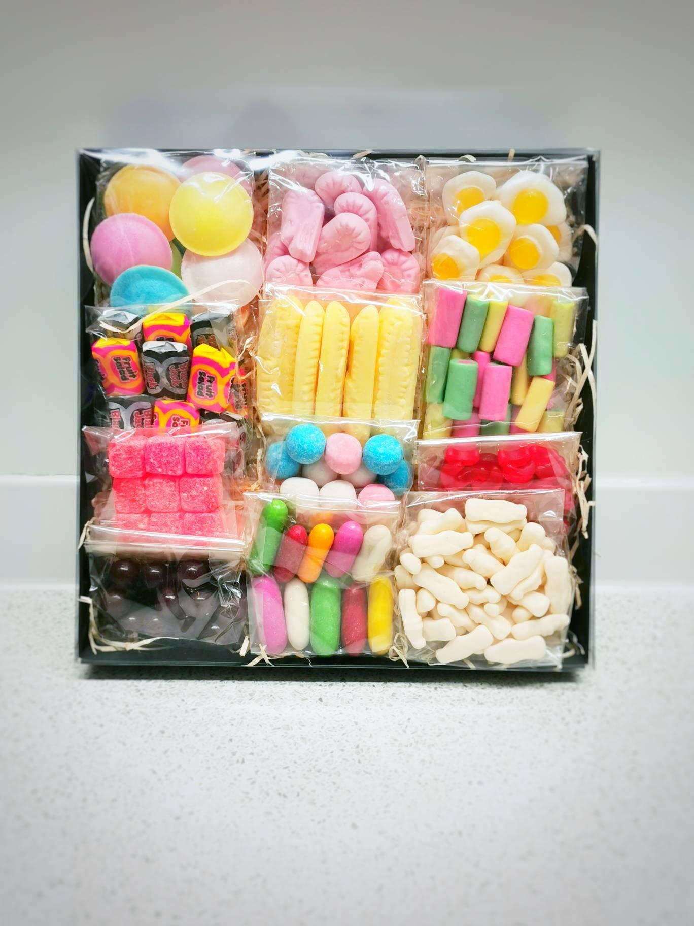 Retro Mega Mix Sweet Hamper Box, Packed in Biodegradable Bags With a ...